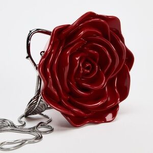 Zara | Bags | Zara Rose Box Bag Dark Red Nwt | Poshmark